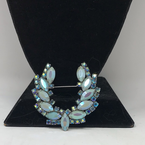 Juliana | Jewelry | Juliana Style Blue Aurora Borealis Laurel Wreath ...